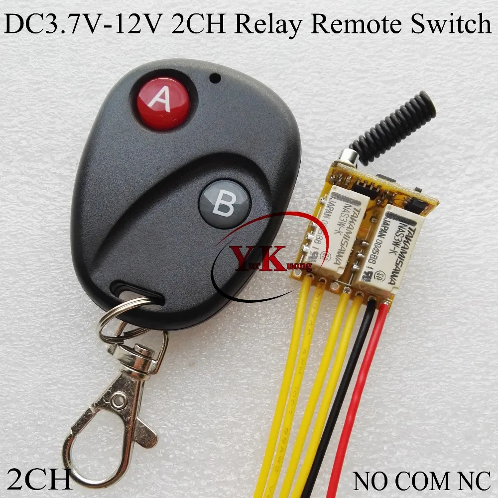 2ch Relay Contact Rf Wireless Switch Mini 2 Channel Remote Switches 4 ...