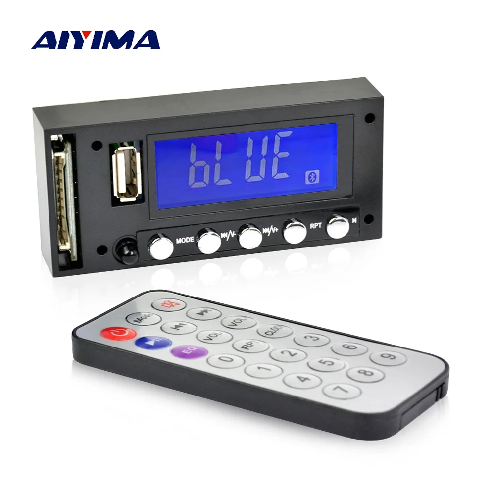 AIYIMA Bluetooth MP3 Decoding Board Blue Screen Stereo Output FM USB SD ...