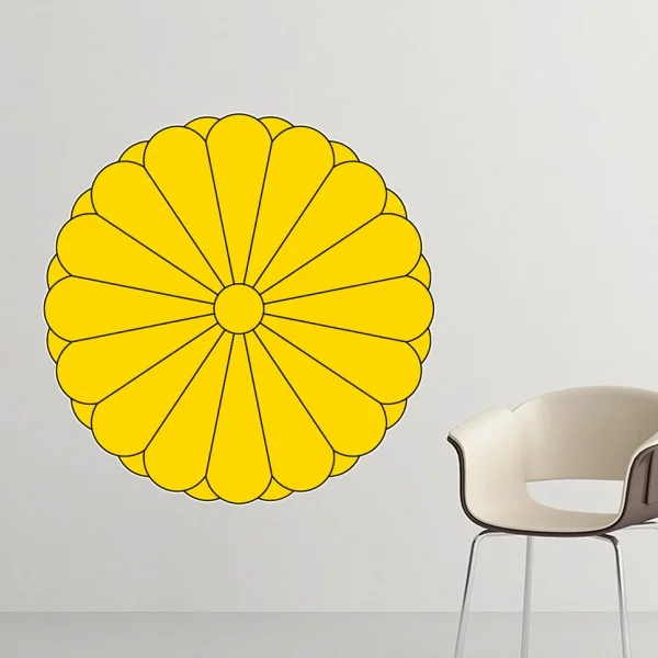 Japan National Emblem Country Symbol Mark Pattern Removable Wall ...