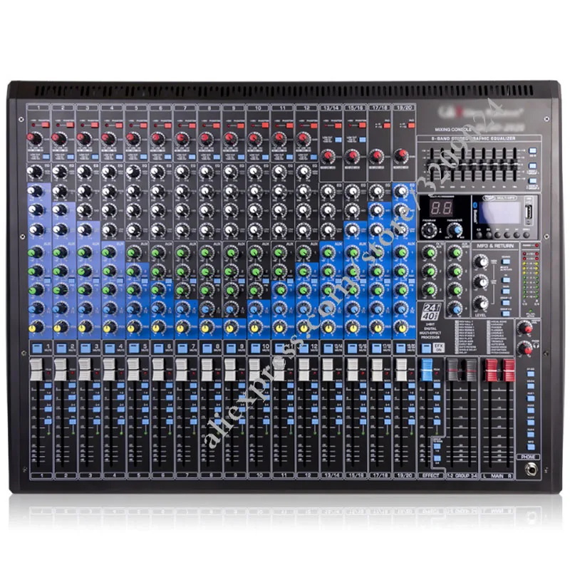 Professional Bluetooth USB Mixer with Reverb Effect Stage Conference ...