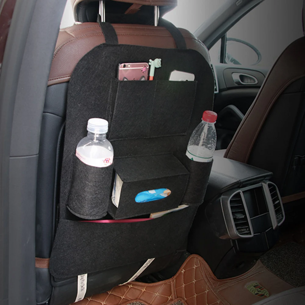 Car Seat Back Storage Bag Multi pocket Felt Auto Storage Pockets ...