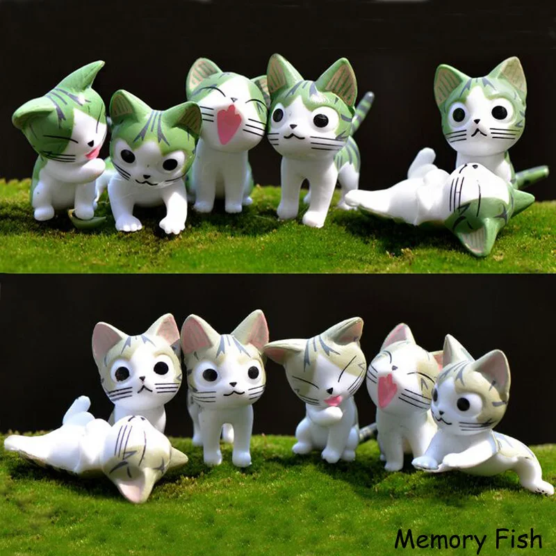 6 Design/2 Color Mini funny cute Resin cats animals figures Micro ...