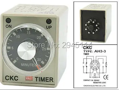 3 minutes AH3 3 Power on delay timer time relay 12/24/110/220V-in ...