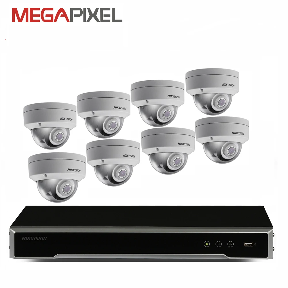 POE camera kit hikvision 8mp 4k Network video Surveillance Security ...