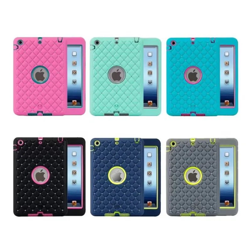 3 in 1 Durable Shockproof Armor Hybrid Silicon Back Case For Apple iPad ...