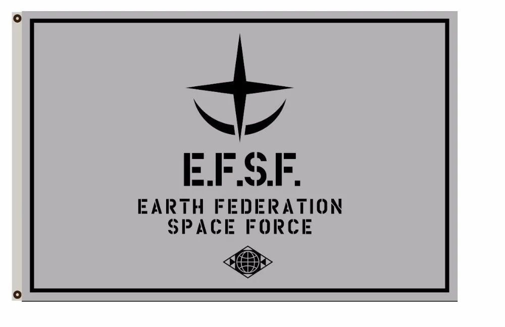 Earth Federation Space Force EFSF Gundam Flag Banner metal holes Flag ...