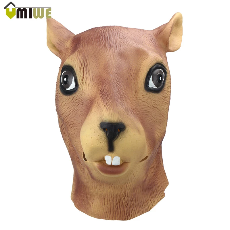 Face Silicone Mask Cute Squirrel Mardi Gras Mask Masque Halloween Party ...