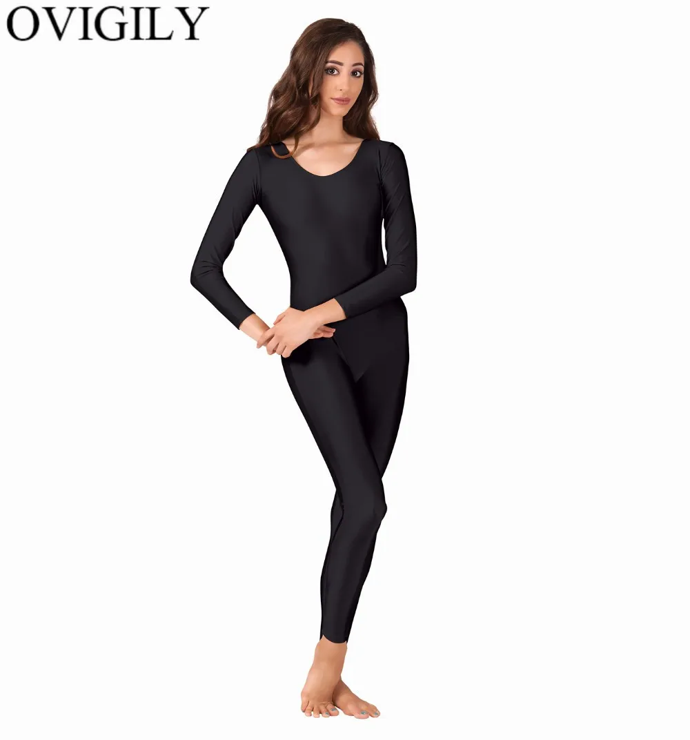 OVIGILY Womens Spandex Lycra Gymnastics Unitard Adults Royal Blue Long ...