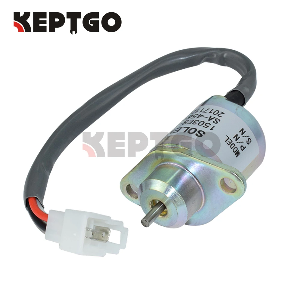 Fuel ShutOff Solenoid 1503ES-12A5UC5S 12V Replace For Kubota SA-4569-T ...