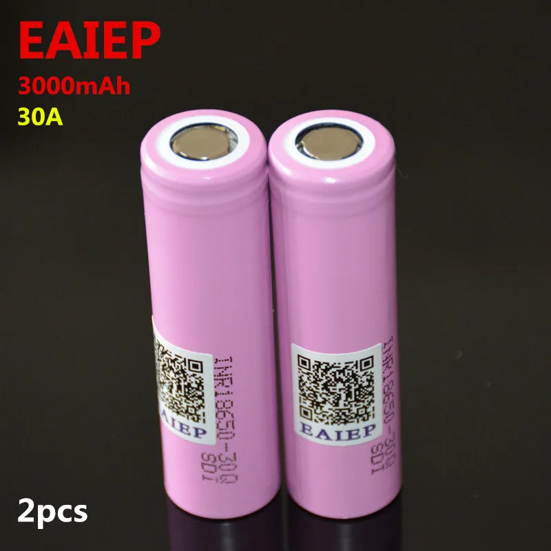 EAIEP 브랜드 30Q TCR18650 30Q 3000mAh 배터리 리튬 배터리 inr18650 전원 충전식 배터리|rechargeable battery|samsung ...