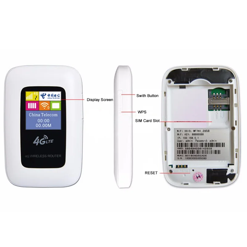 דור 3 / 4g נתבים - 4G LTE Wifi Router 150Mbps Mini Mobile Hotspot ...