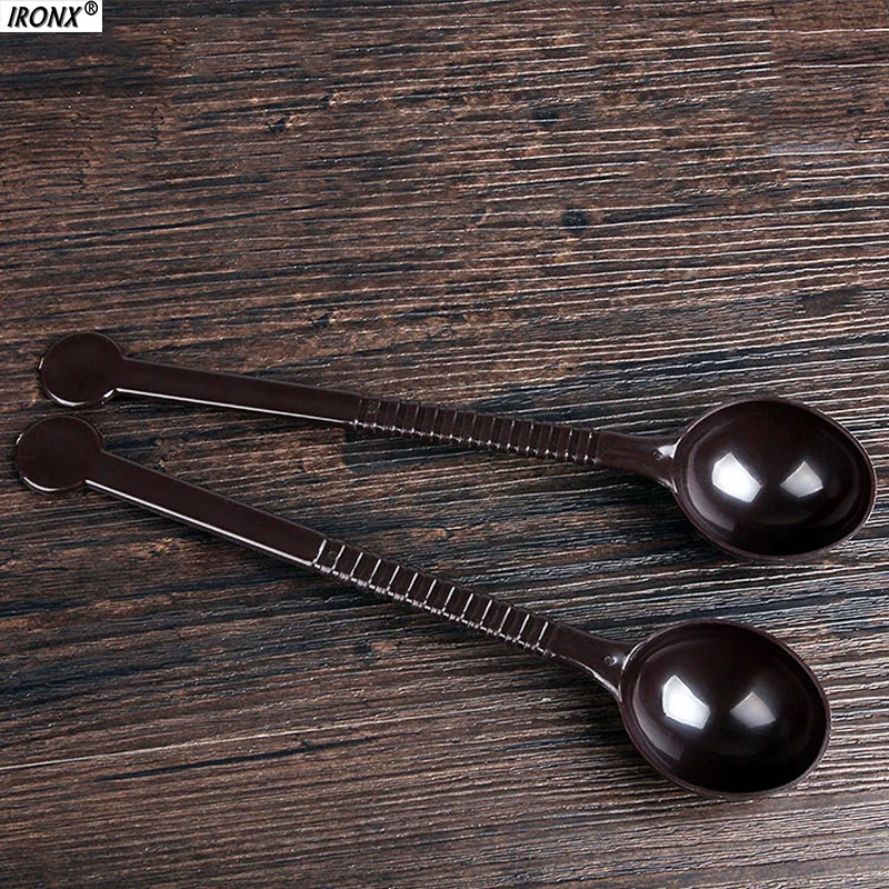 Aliexpress.com : Buy 5pcs/pack 21cm Milk Tea Plastic Tea Spoons Coffee ...