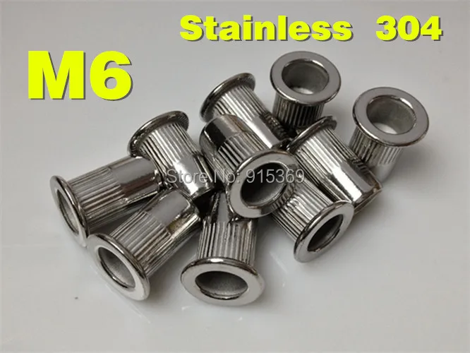 25pcs M6 stainless steel Rivet Nut PEM A2 flat head stainless insert ...