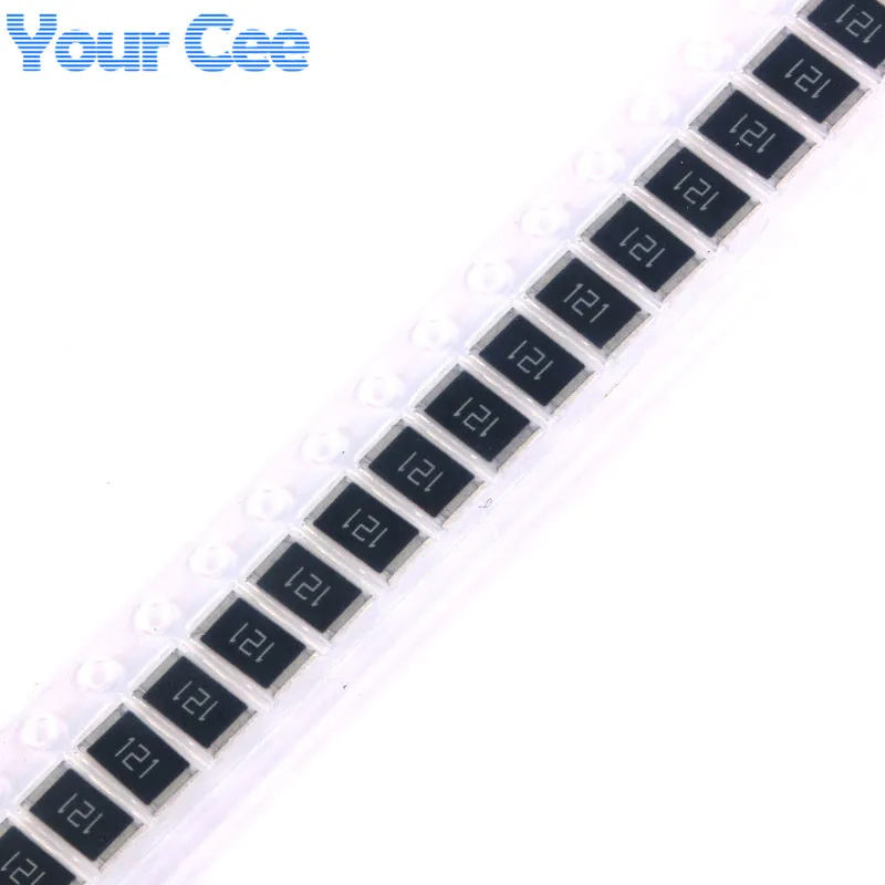 50pcs 2512 SMD Chip Resistor 120 ohm 120R 121 1W 5% DIY Kit Resistência ...
