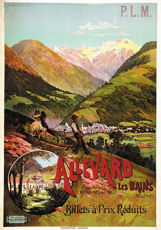 France Travel Posters Allevard Classic Wall Sticker Canvas Paintings ...