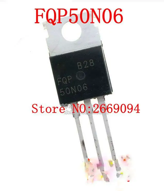 50pcs /100pcs Free Shipping Fqp50n06 Rfp50n06 50n06 To-220 Mos 60v 50a ...