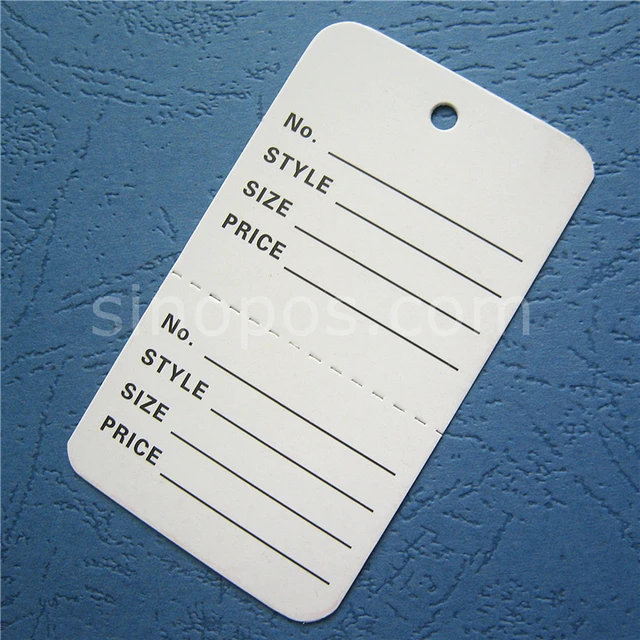 White Price Tag