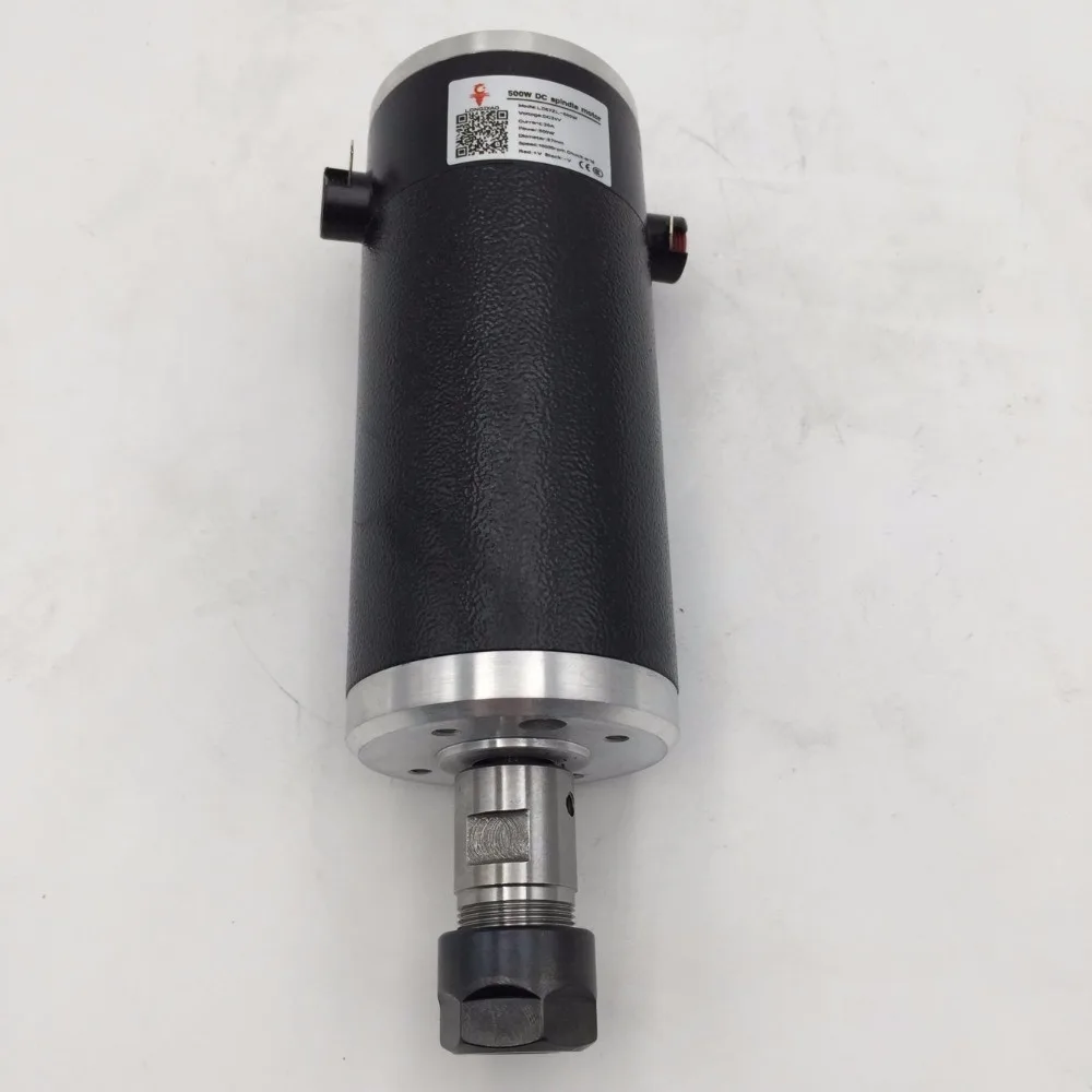 Air cooled DC 500W Spindle Motor ER16 20A 500mNm D57mm 24V 10000rpm ...