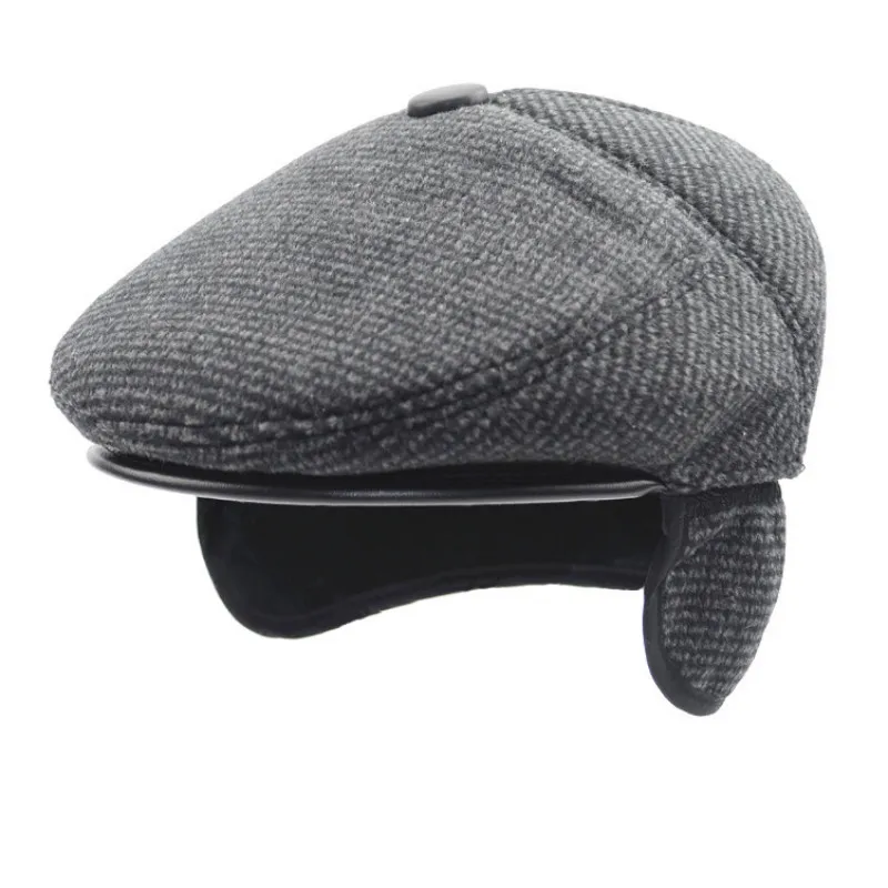 Middle aged hat men's autumn and winter caps forward caps old man hat ...