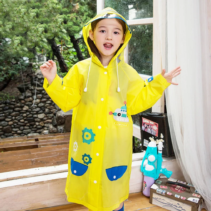 Baby Clothing Portable Hooded Age 3-8 Kids Rainwear Waterproof Raincoat Lightweight Rain Jacket ...
