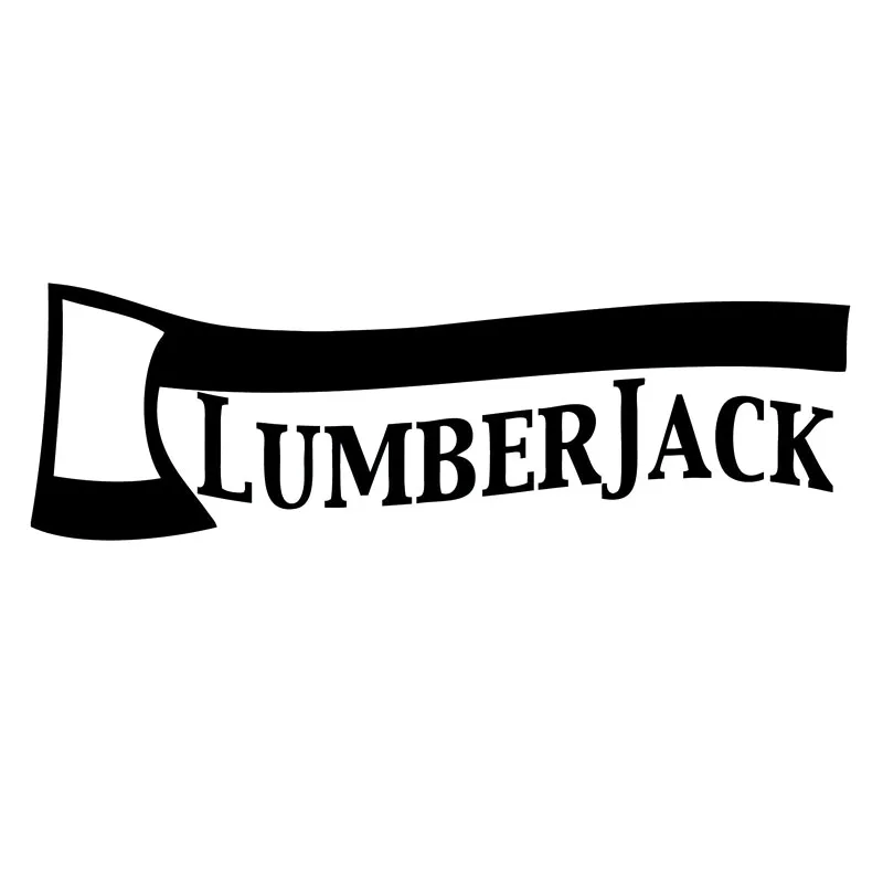 18.1X5.7CM LUMBERJACK Funny Vinyl Decal Car styling Black/Silver Car ...