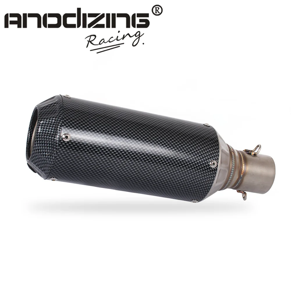Modified Motorcycle Double Exhaust Muffler Stainless Steel Tail Pipe