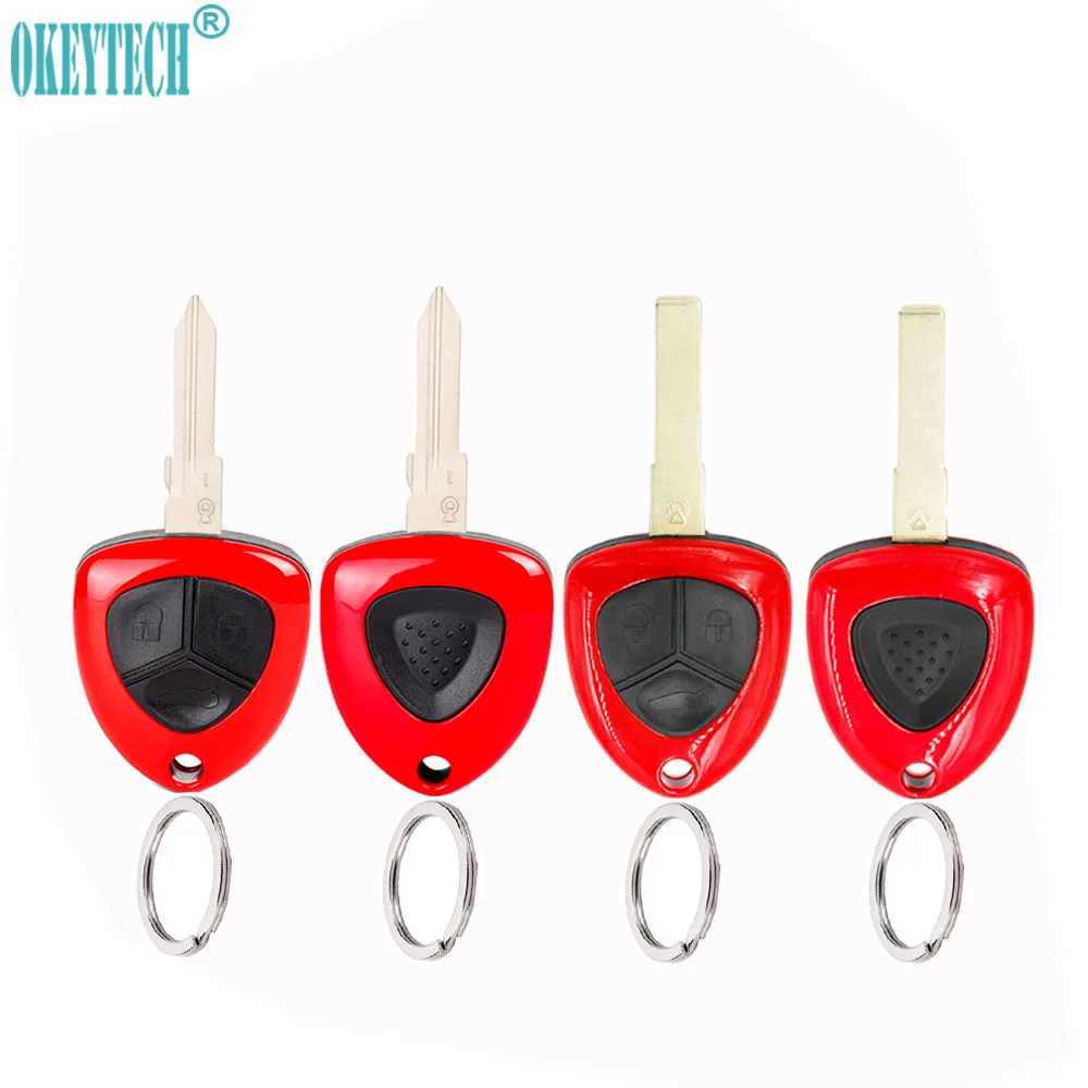 Okeytech chaveiro de carro com botão vermelho, lâmina sem cortes, para ...