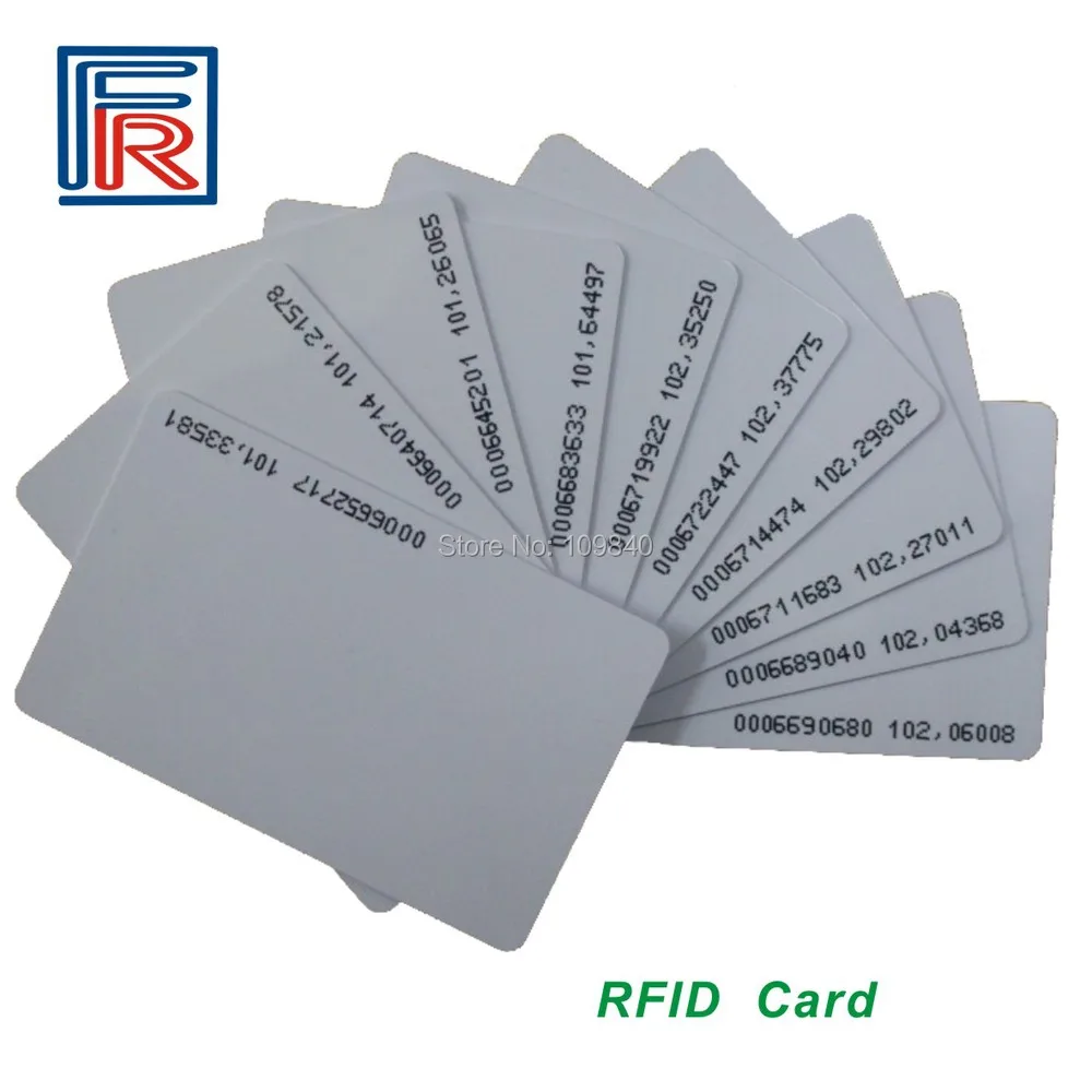 125Khz RFID Proximity ID Cards For Access Control And Time Clock Use ...