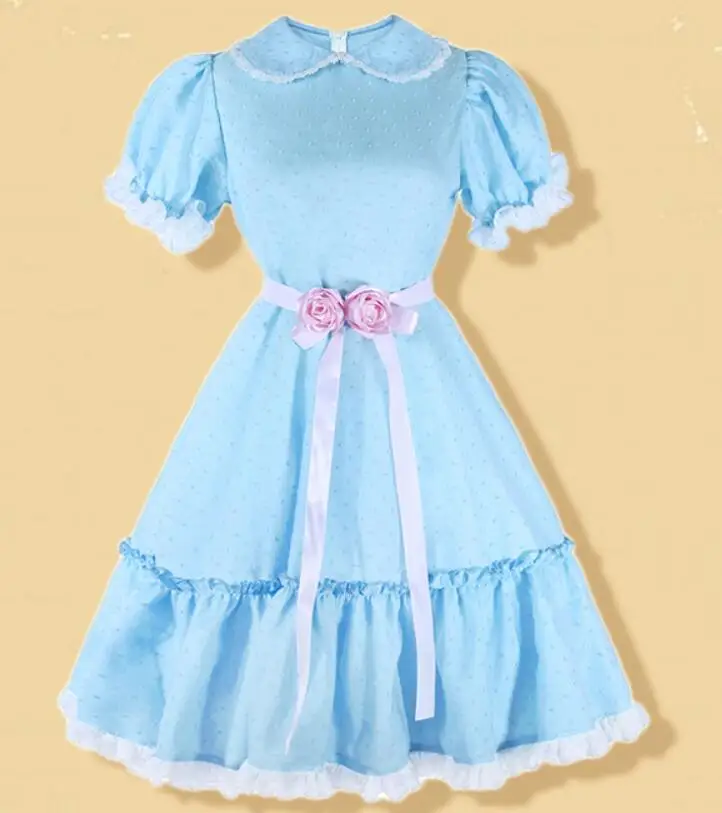 The Shining Twins Cosplay Costume Blue Chiffon Party Prince Dress