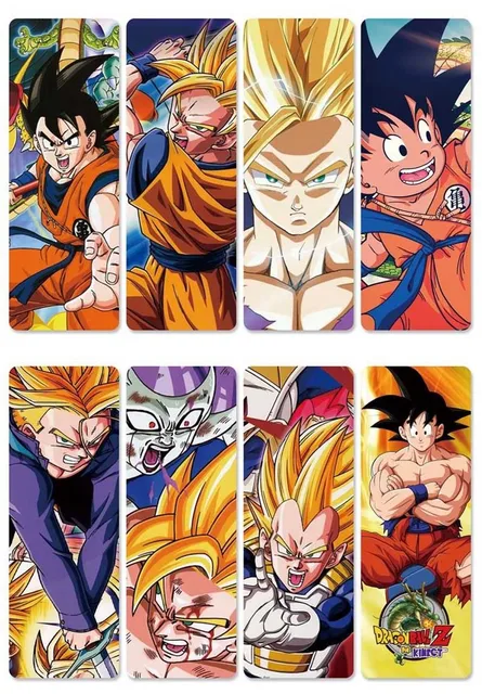 8pcs/set Anime PVC Bookmarks of Dragon Ball Z Printing With Son Goku ...