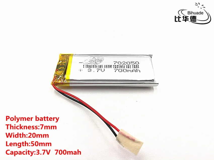 2pcs-lot-Good-Qulity-3-7V-700mAH-702050-Polymer-lithium-ion-Li-ion ...