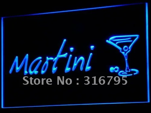 I551 Martini Cocktails Beer Bar Pub Led Neon Light Light Signs On/off ...