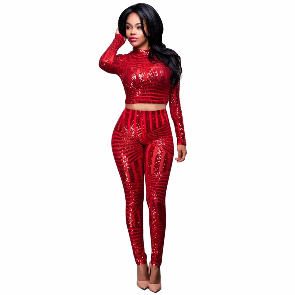 Free Shipping Red Women Clothes Set Fashion For Party Wear-in Women's ...