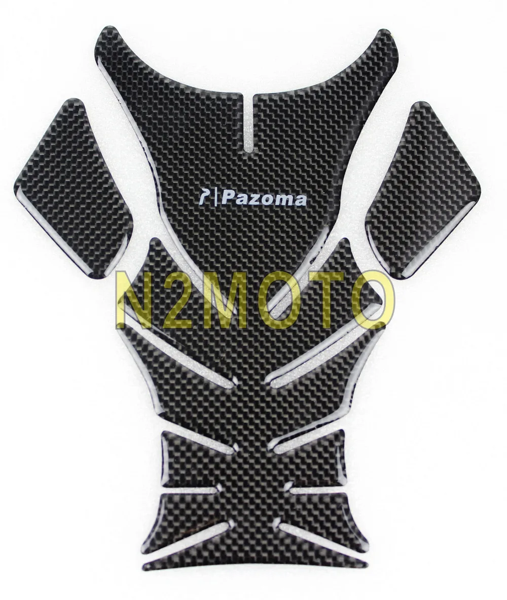 Motorcycle Oil Tank Sticker Pad Protector Black Carbon Fiber Tank Decal ...