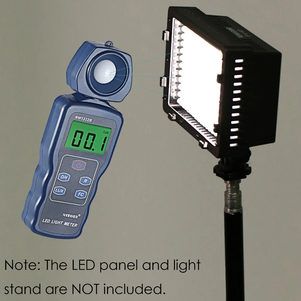 Neewer LED Light Meter Digital Luxmeter Illuminance Meter Handheld ...