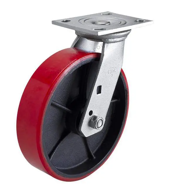 1PC EDL Heavy 8 Inch Casters Wheels 450Kg Polyurethane PU Wheels ...