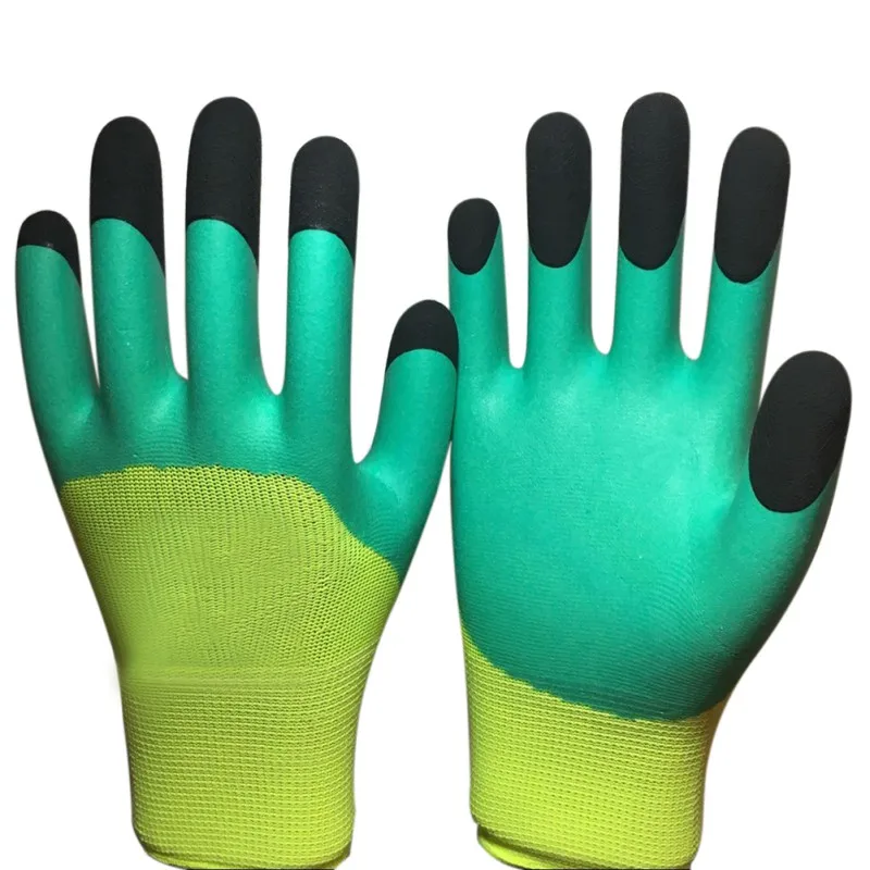 Non slip waterproof work gloves Working Gloves Latex Rubber Work Safety ...