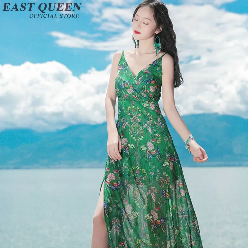 Maxi sundress Long summer sundresses Simple beach dresses Elegant long ...