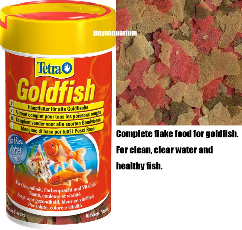 Tetra Gold Fish Flakes small fish food float on water tropical ...