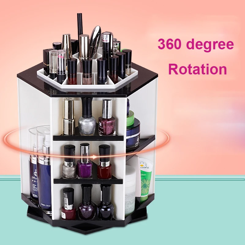 Korea Fashion High Quality 360 Degree Rotation Cosmestics Organizer ...