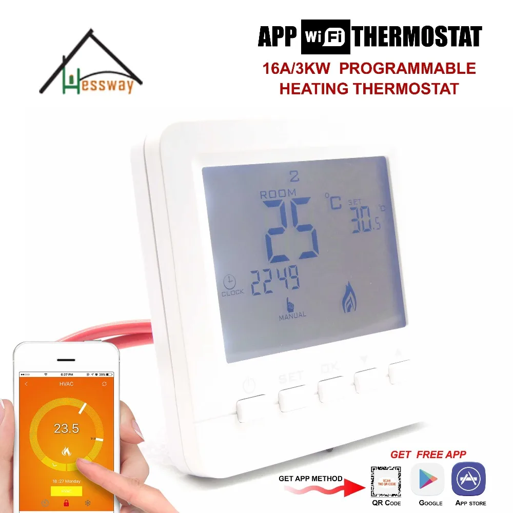 16A-3KW-APP-remote-control-wifi-temperature-controller-thermostat-for ...