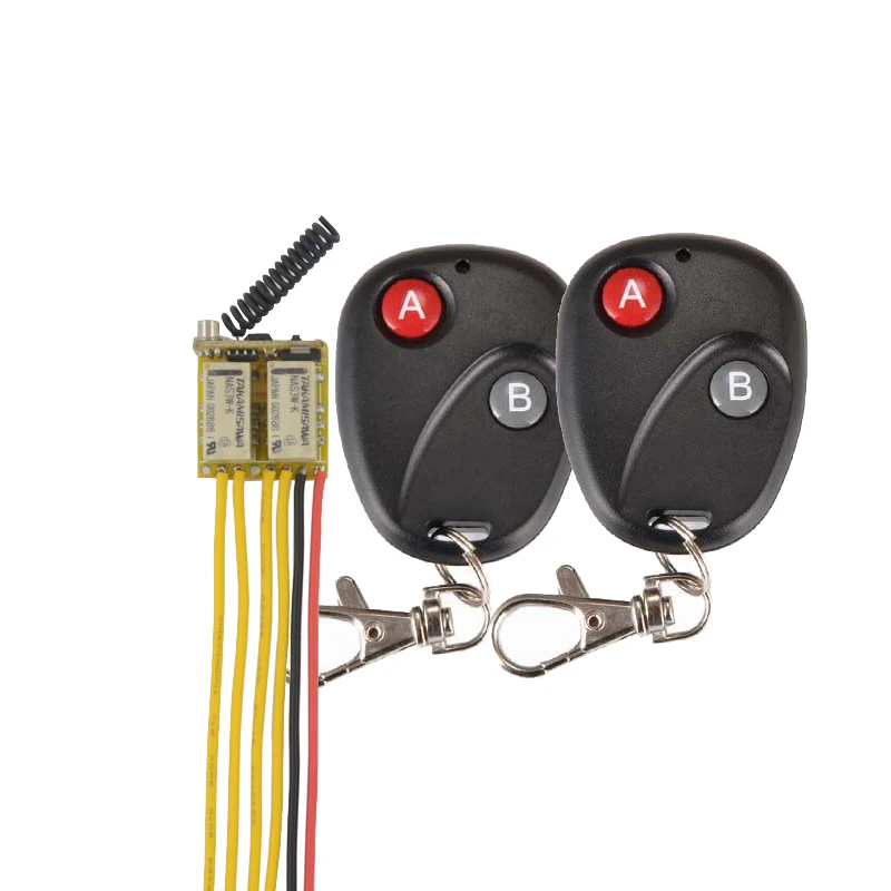 DC 3.7V 4.5V 5V 7.4V 9V 12V Mini Size 2CH Relay Remote Switch Micro ...