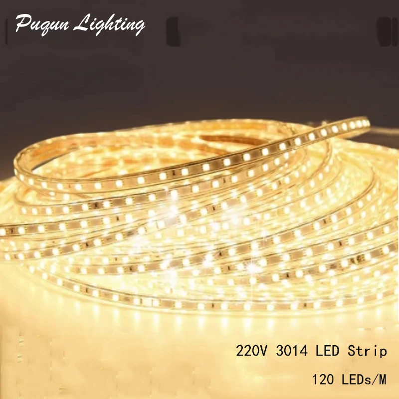 Outdoor LED Strip Lighting AC 220V 240V IP67 Waterproof 3014 SMD 120 ...