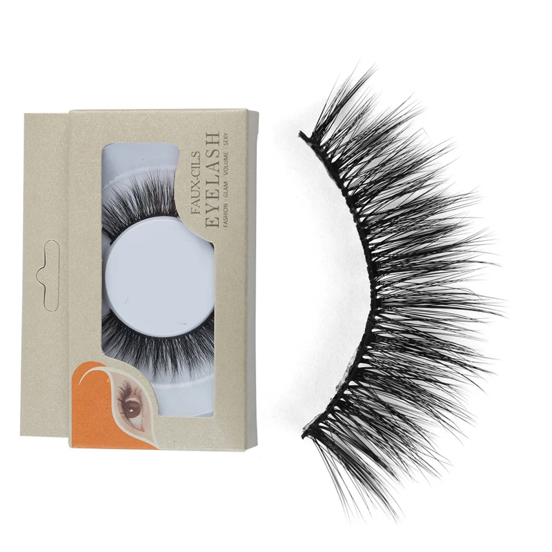 1 Pair Fluffy Mink Lashes Messy Wispy Full Strip Loose Eyelashes Long ...