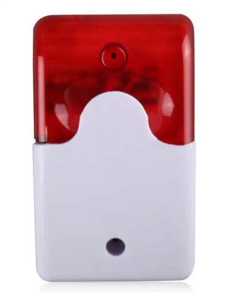 1Sets Mini Wired Strobe Siren Durable 12V Sound Alarm Strobe Flashing ...