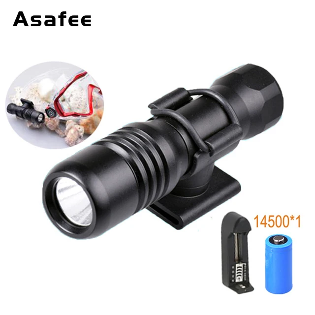 Underwater Dive Mask Flashlight Torch Light CREE Mini Torch Multi ...
