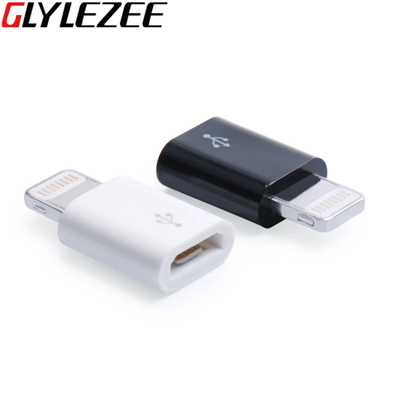 Micro USB to Lighting 8 Pin Adapter Female to Male Converter Connector ...