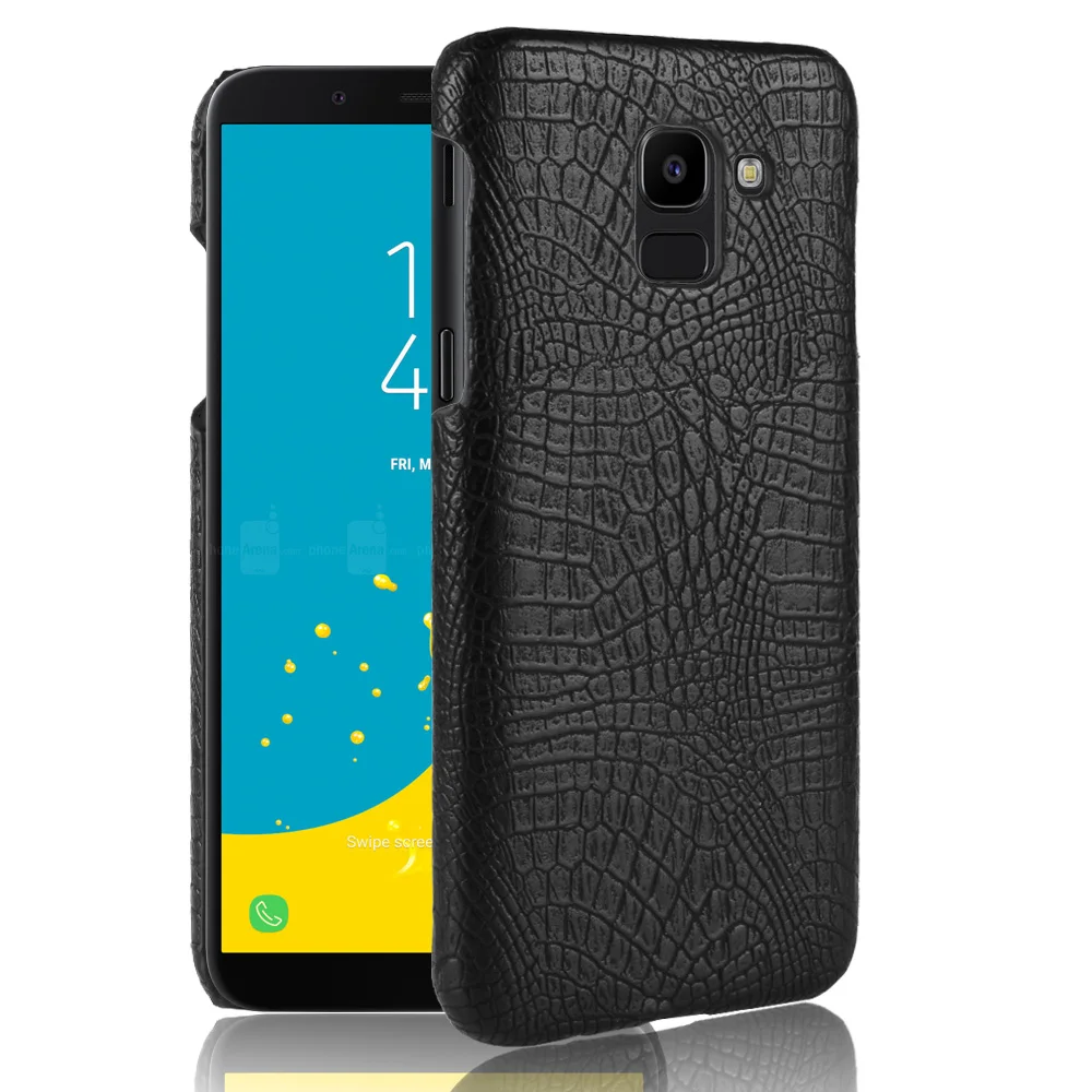 For Samsung Galaxy J6 (2018)/J6 (J600F) Case Crocodile Skin Texture ...