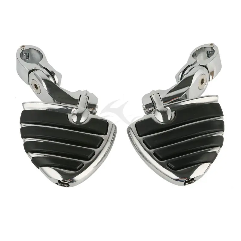 New-1-25-Engine-Guards-Wing-Foot-Pegs-Pedal-Short-Angled-Mount-For ...