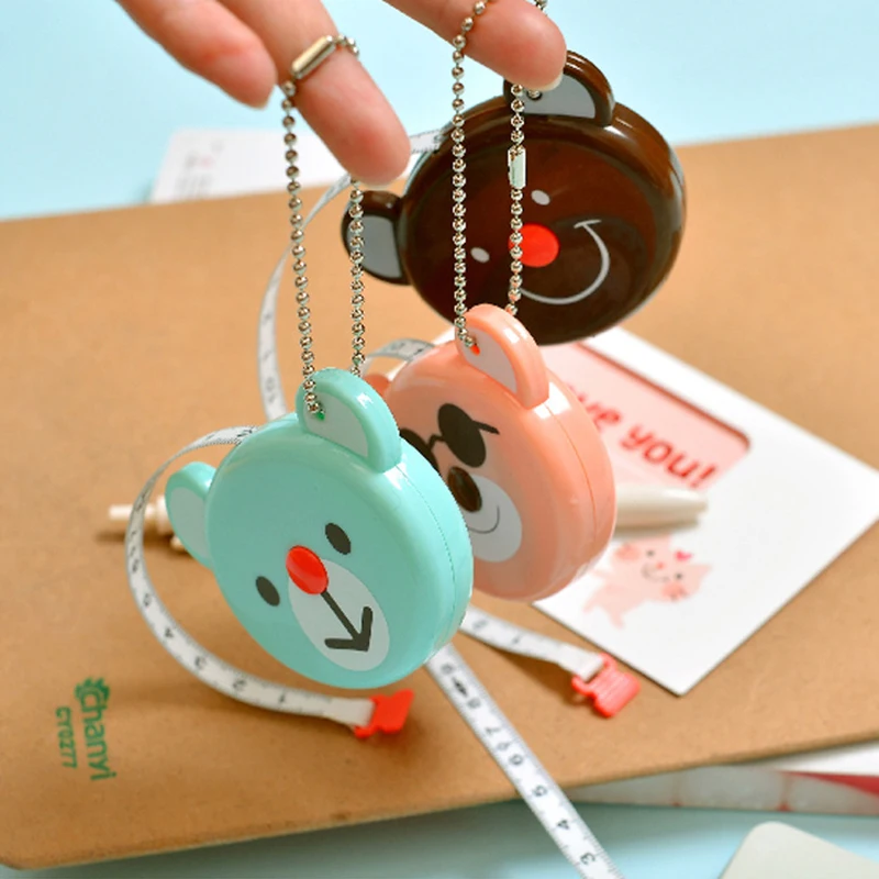 TDO Kawaii Cute bear 1.5M tape measure mini student ruler Stationery ...
